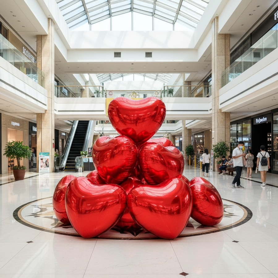 Partybreeze Inflatable Giant Shiny Heart For Party Decor